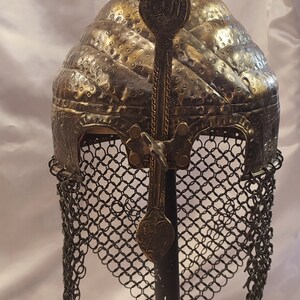 Alparslan Biggest Seljuk Empire Helmet , on the Helmet Write Sura Fatih ...