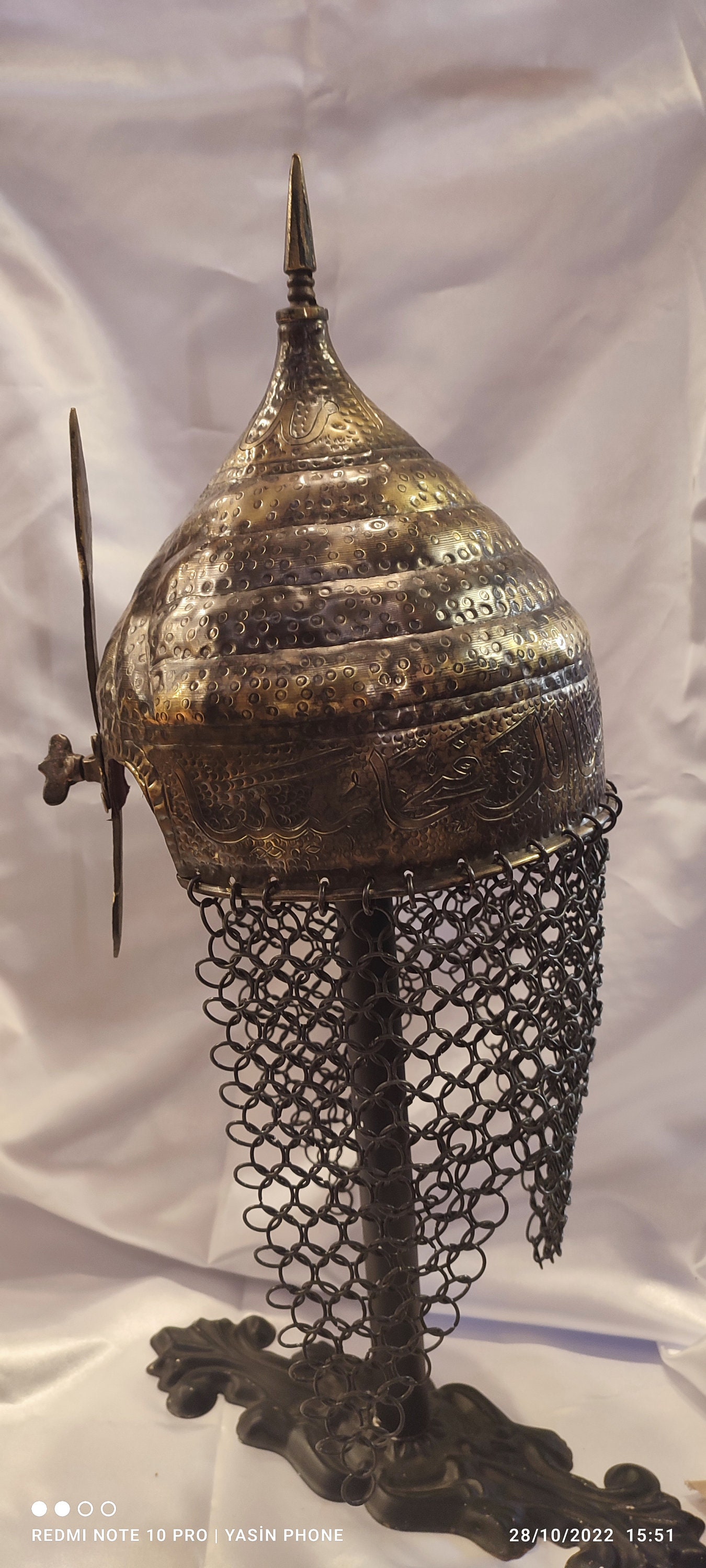 Alparslan Biggest Seljuk Empire Helmet , on the Helmet Write Sura Fatih ...