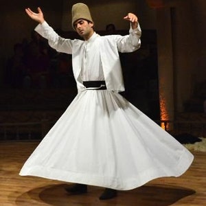Sufi Dervish Dress , Semazen Dress , Mevlana Rumi Trance Music Costum ...