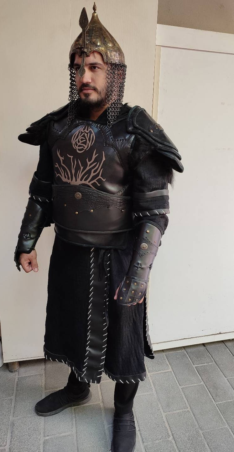 Establishment Osman Ghazi Warrior Costume Leather Armor With Helmet ...