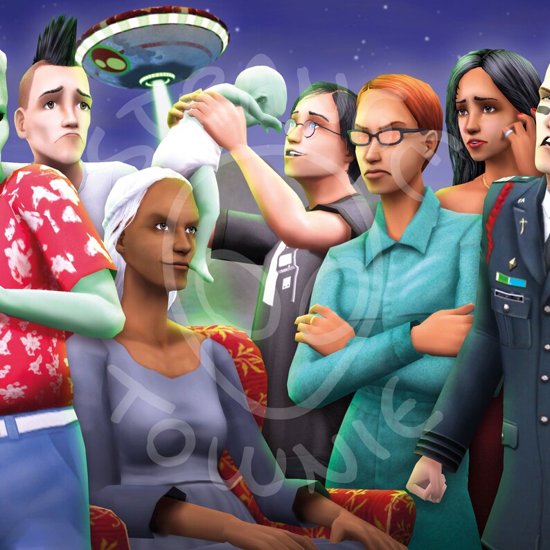 The Sims 2 Strangetown - A3, A4, and A5 Render Illustration Print | the ...