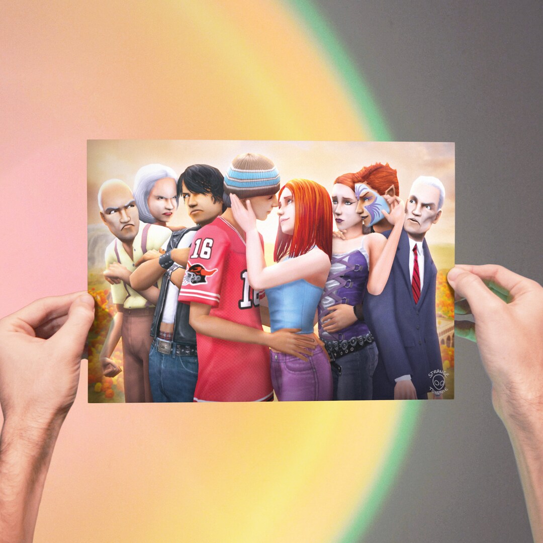 The Sims 2 Veronaville - A3, A4 and A5 Render Illustration Print | the ...