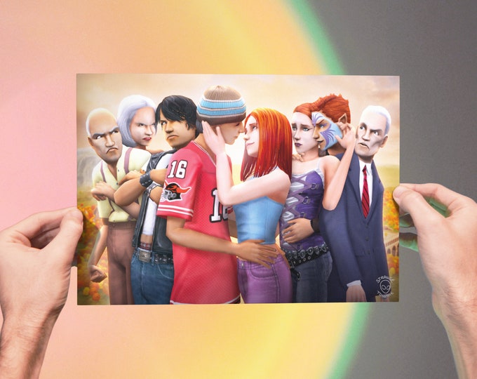The Sims 2 Veronaville A3, A4 and A5 Render Illustration Print the Sims ...