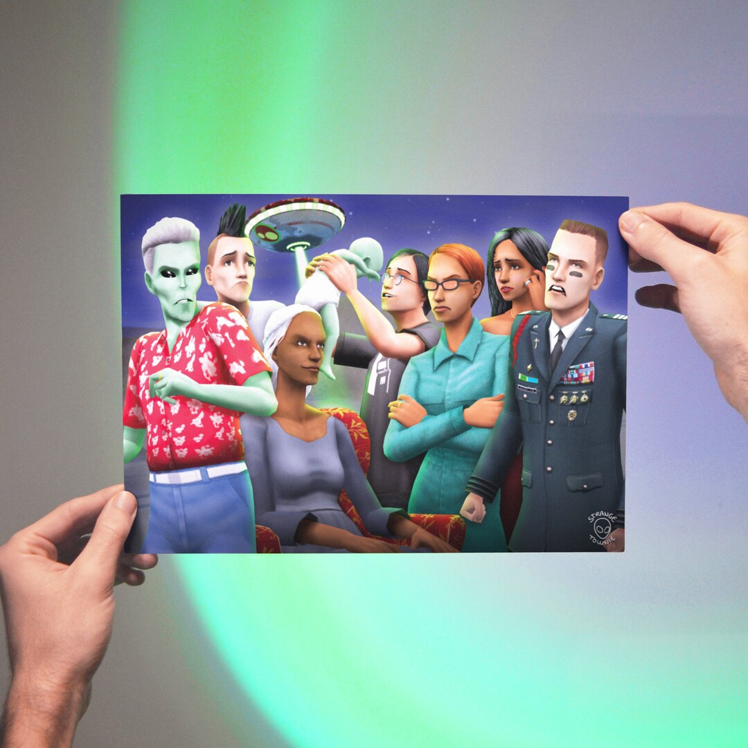 The Sims 2 Strangetown - A3, A4, and A5 Render Illustration Print | the ...
