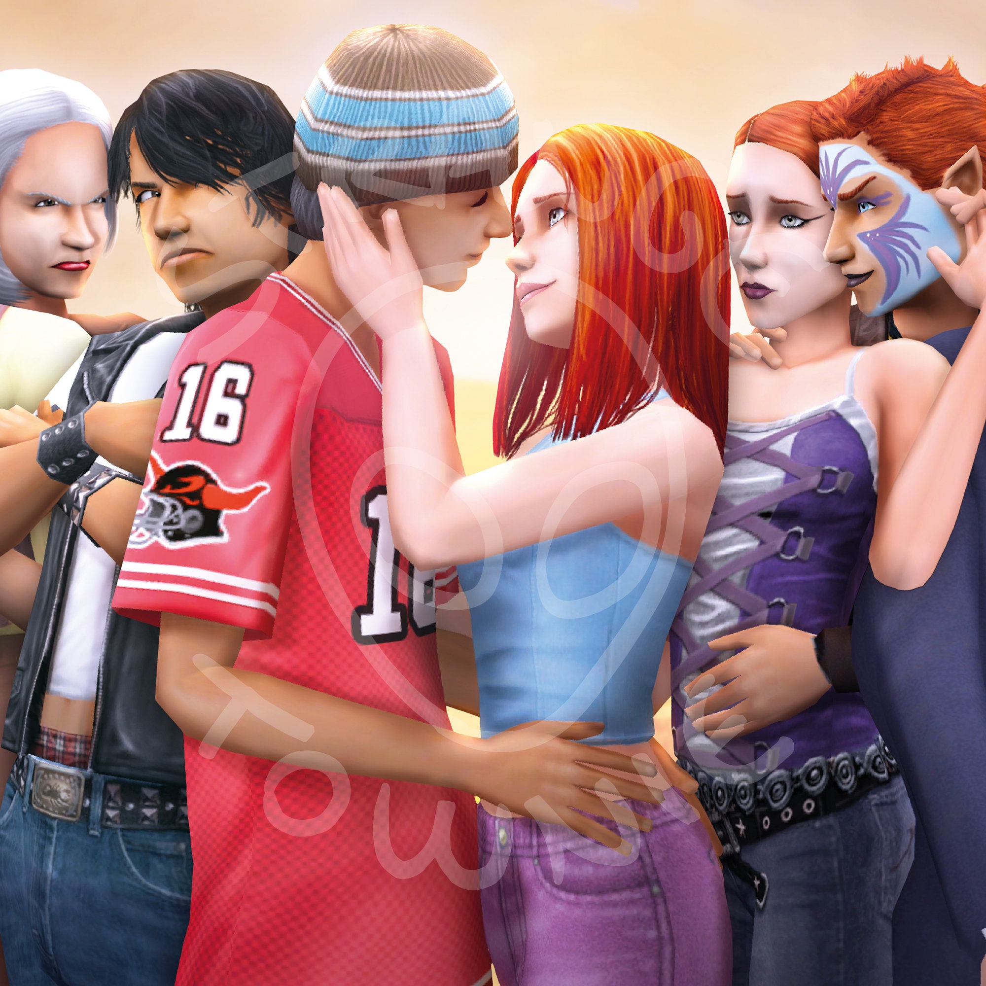 The Sims 2 Veronaville - A3, A4 and A5 Render Illustration Print | the ...
