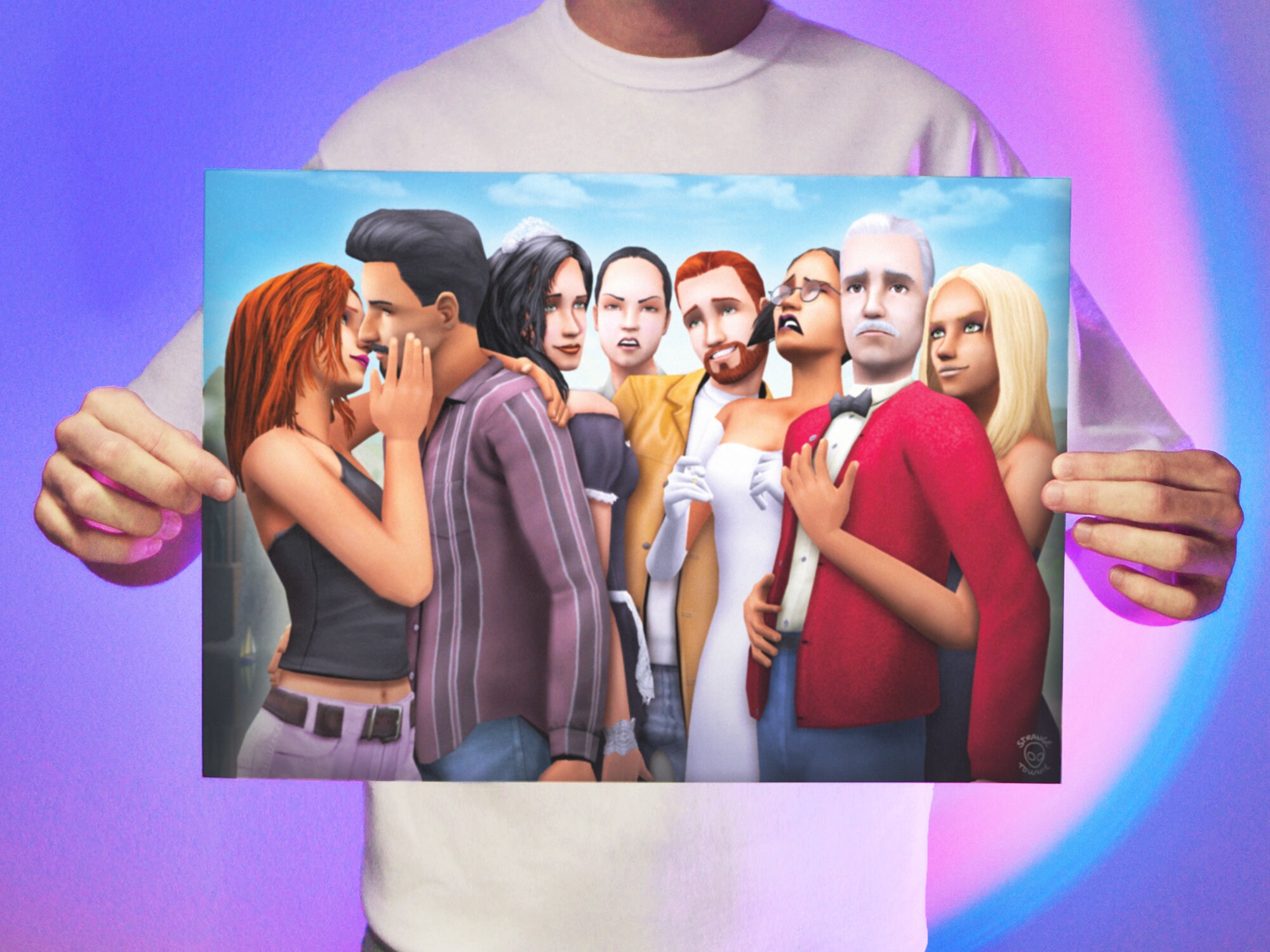 The Sims 2 Pleasantview A3 Render Illustration Print Vista - Etsy