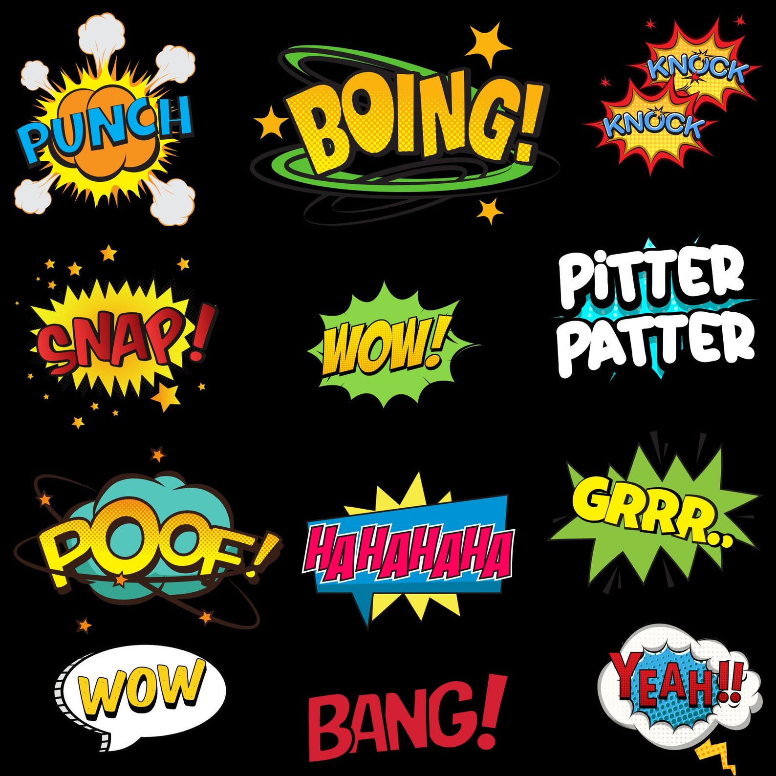 Comic Speech Bubble | Cartoon Comic Book Text Clouds | Pop Art | Super ...