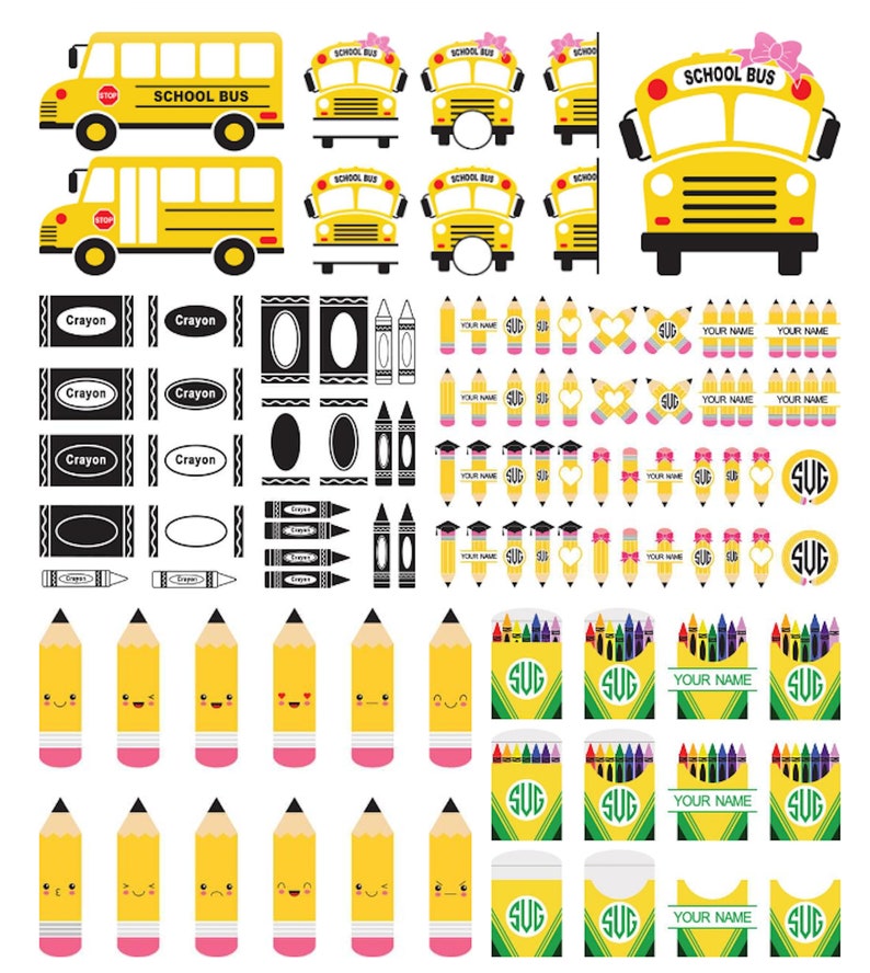 Crayon Tumbler Wrap Svg Label Pencil Wrapper Monogram - Etsy