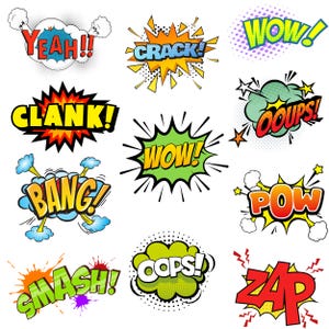 Comic Speech Bubble | Cartoon Comic Book Text Clouds | Pop Art | Super ...