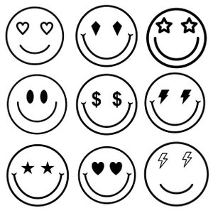 Smiling Faces Delight Heart Eyes & Starry Wonders SVG Bundle ...