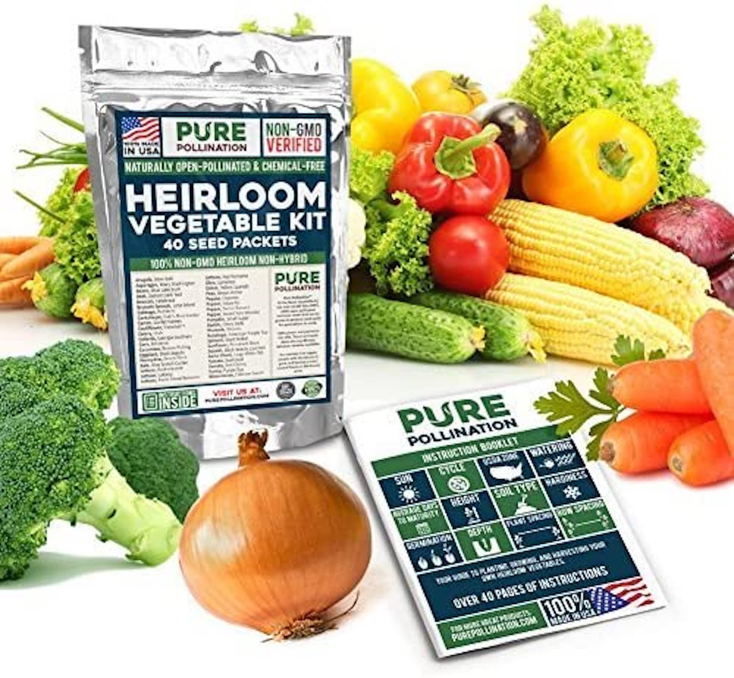 16,500 Non GMO Heirloom Pure Pollination-40 Variety Pack - Heirloom ...