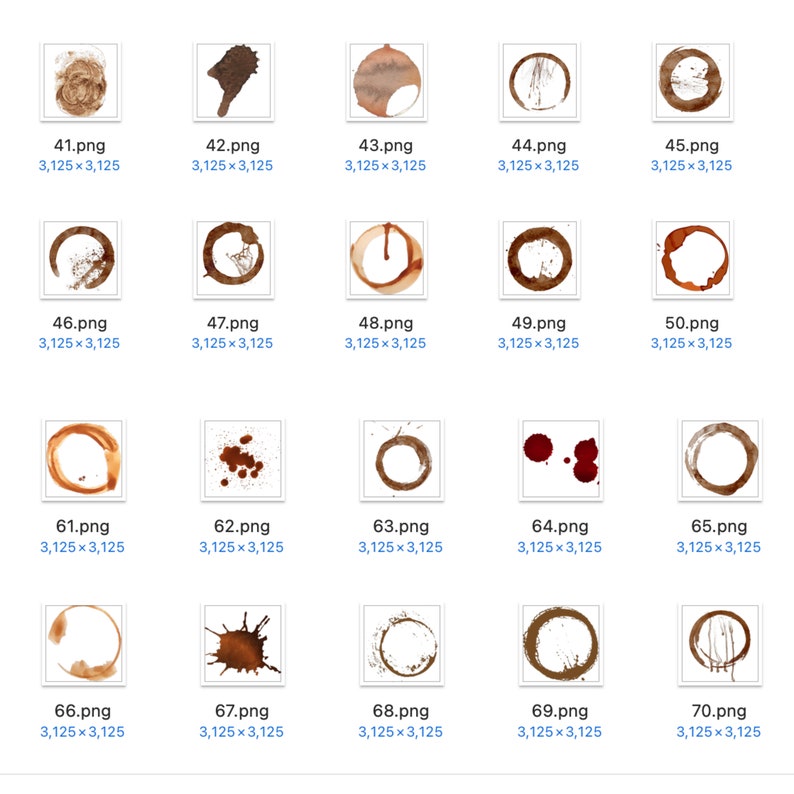 Coffee Stains Clip Art Image Files Espresso and Coffee Rings and Stains ...