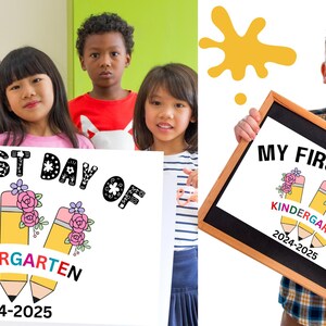 First Day of Kindergarten - Instant Access- Printable Sign - Photo Prop ...