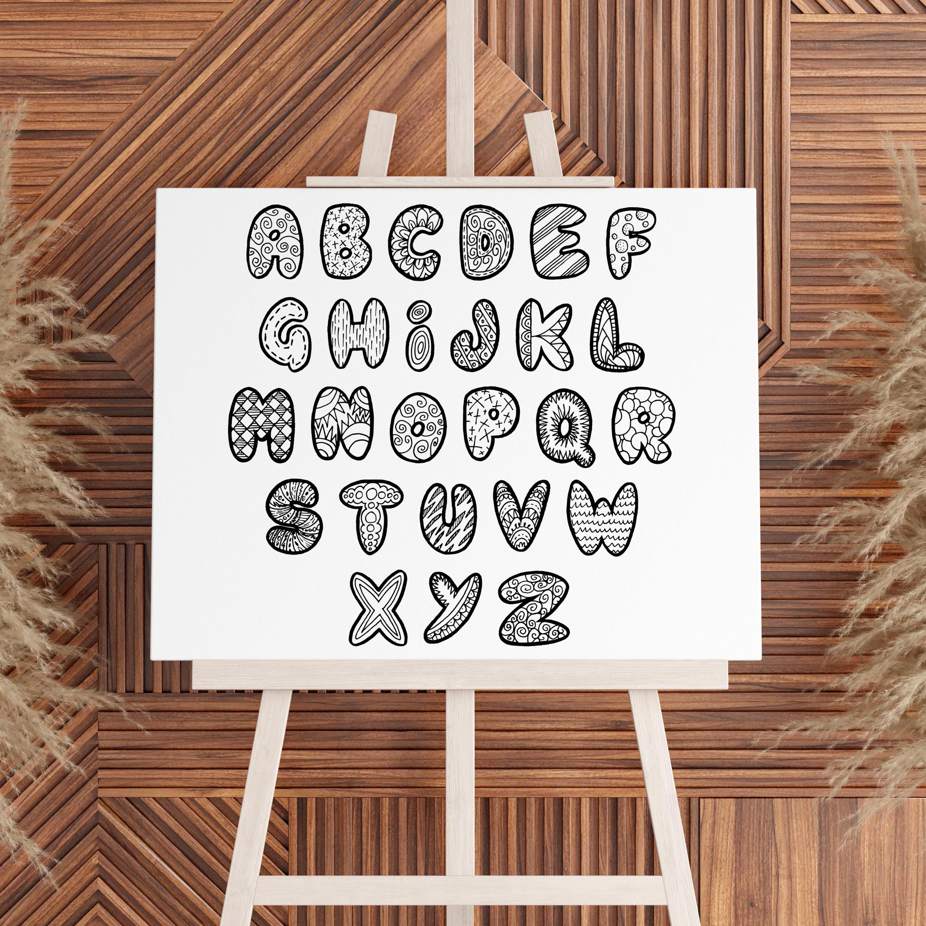 Doodle English Alphabets Vector Illustrations - Perfect for DIY Crafts ...
