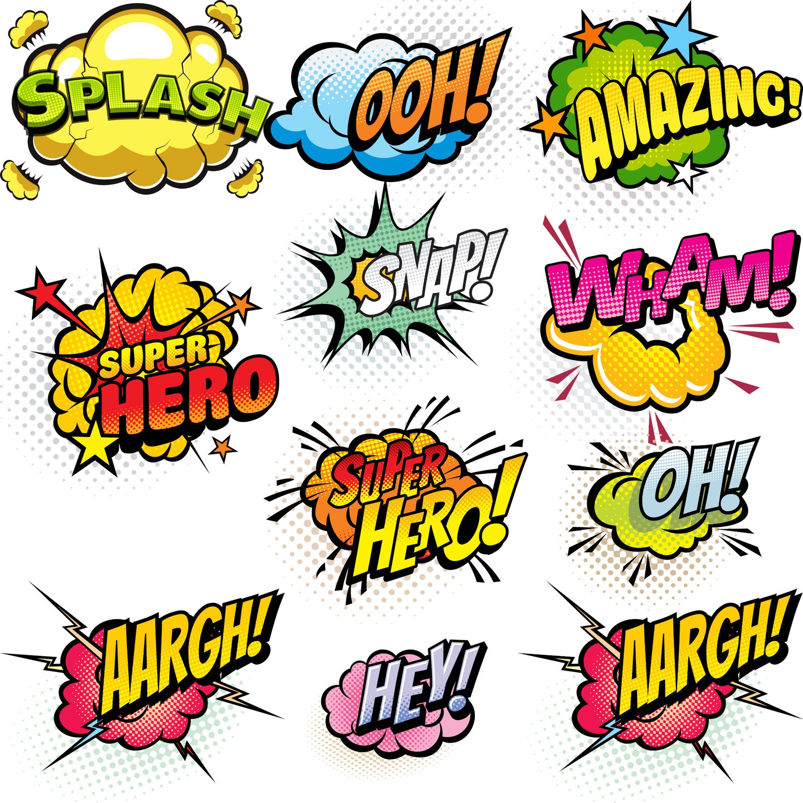 Comic Speech Bubble | Cartoon Comic Book Text Clouds | Pop Art | Super ...