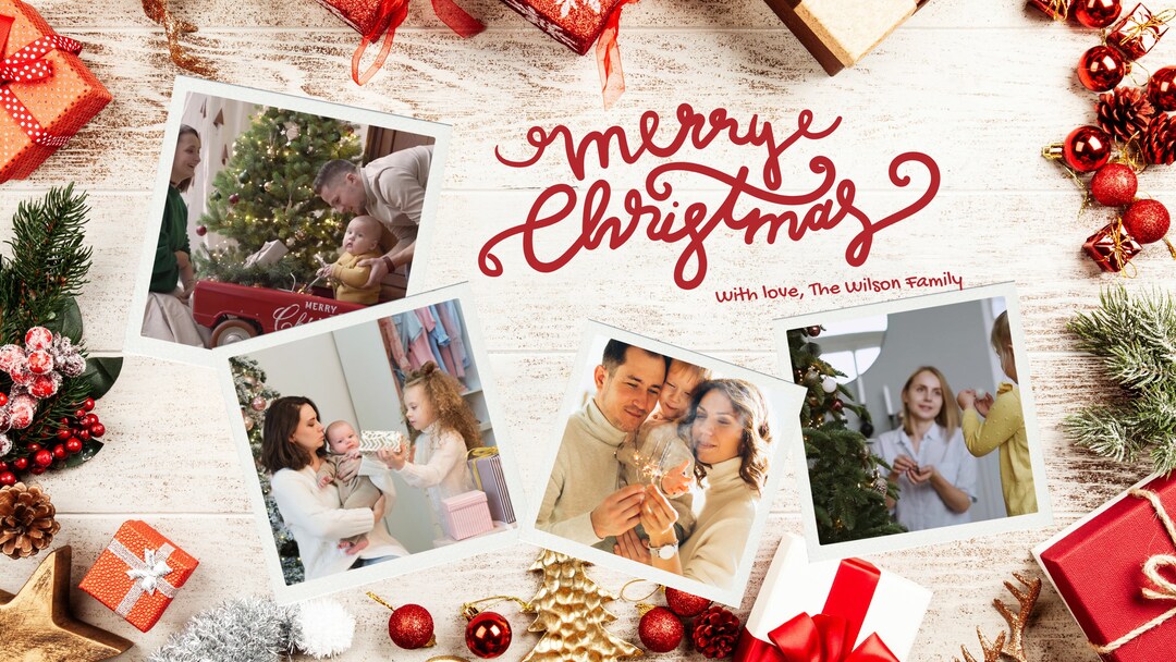 Editable Animated Christmas Family Card A Frosty Family Fiesta - Etsy