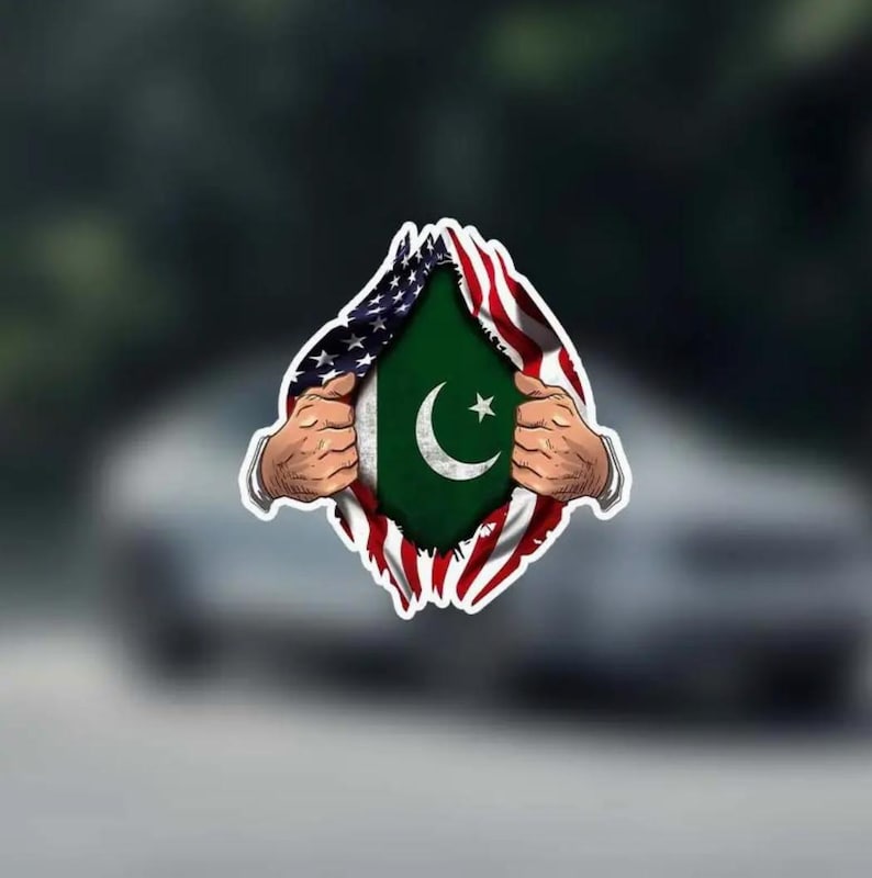 Pakistani Flag Decal, Patriotic USA American Chest Design, Vinyl, for ...