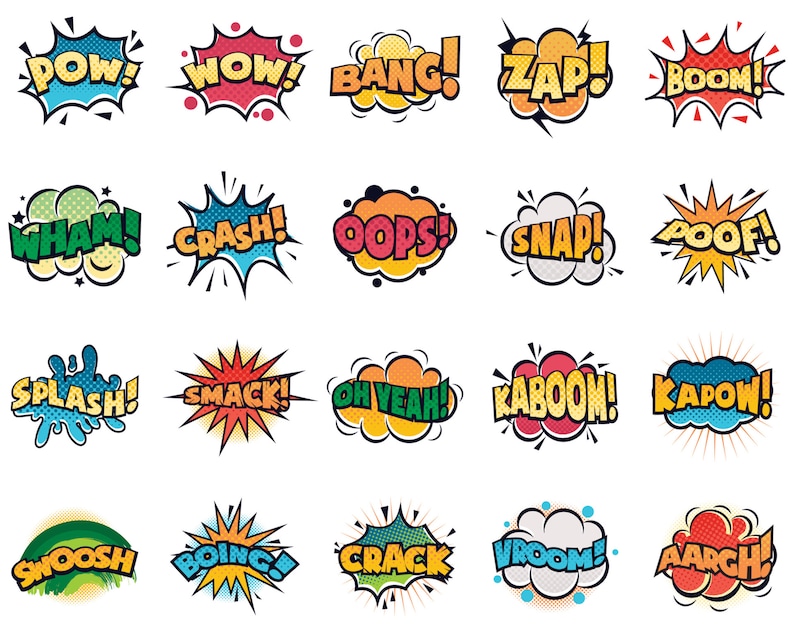 Comic Speech Bubble. Cartoon Comic Book Text Clouds. Comic Pop Art Book ...