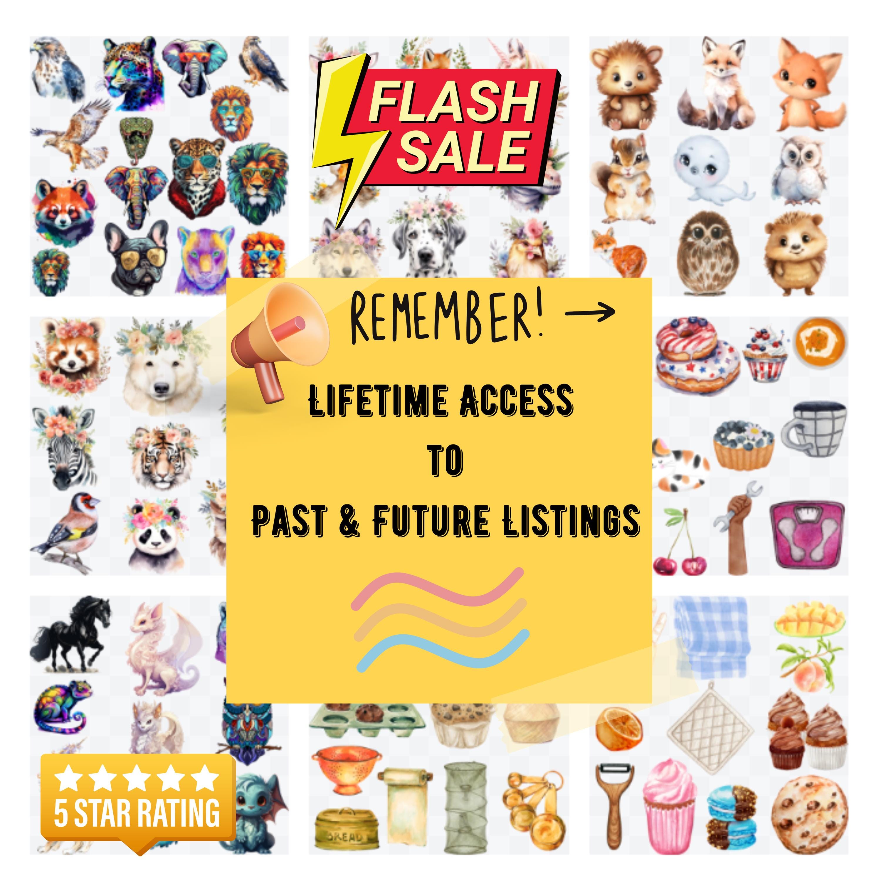 MEGA CLIPART BUNDLE: 50,000+ High-quality Pngs | Unlimited Lifetime ...