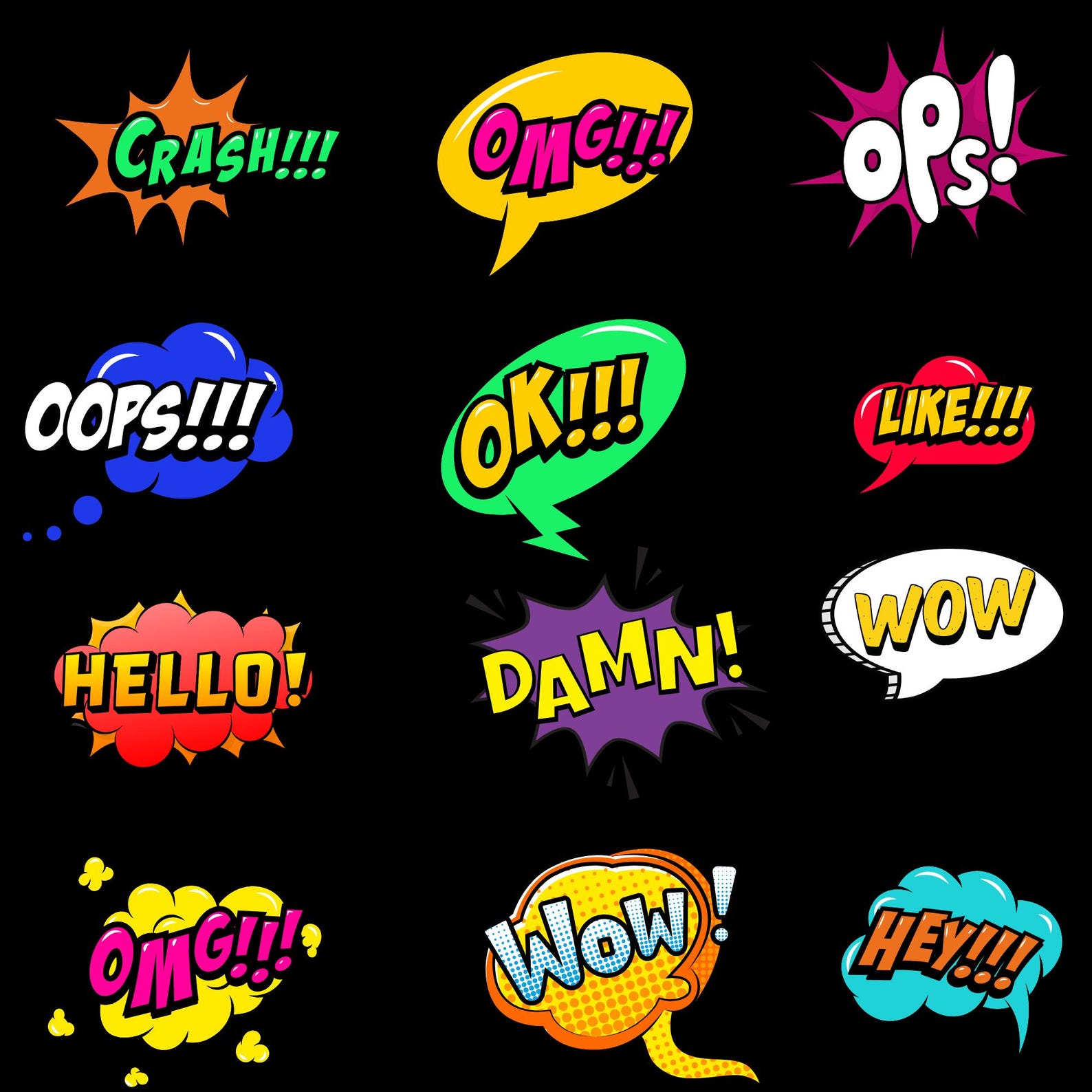 Comic Speech Bubble | Cartoon Comic Book Text Clouds | Pop Art | Super ...