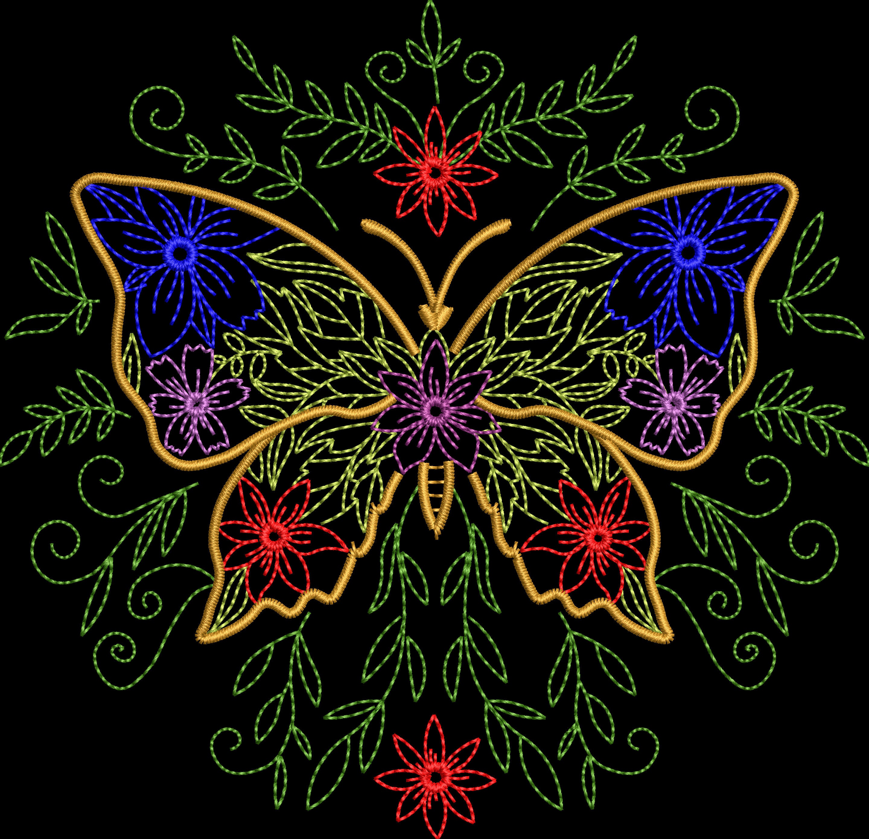 Butterfly - Embroidery Design - Instant Access. Pay Once Get Lifetime ...