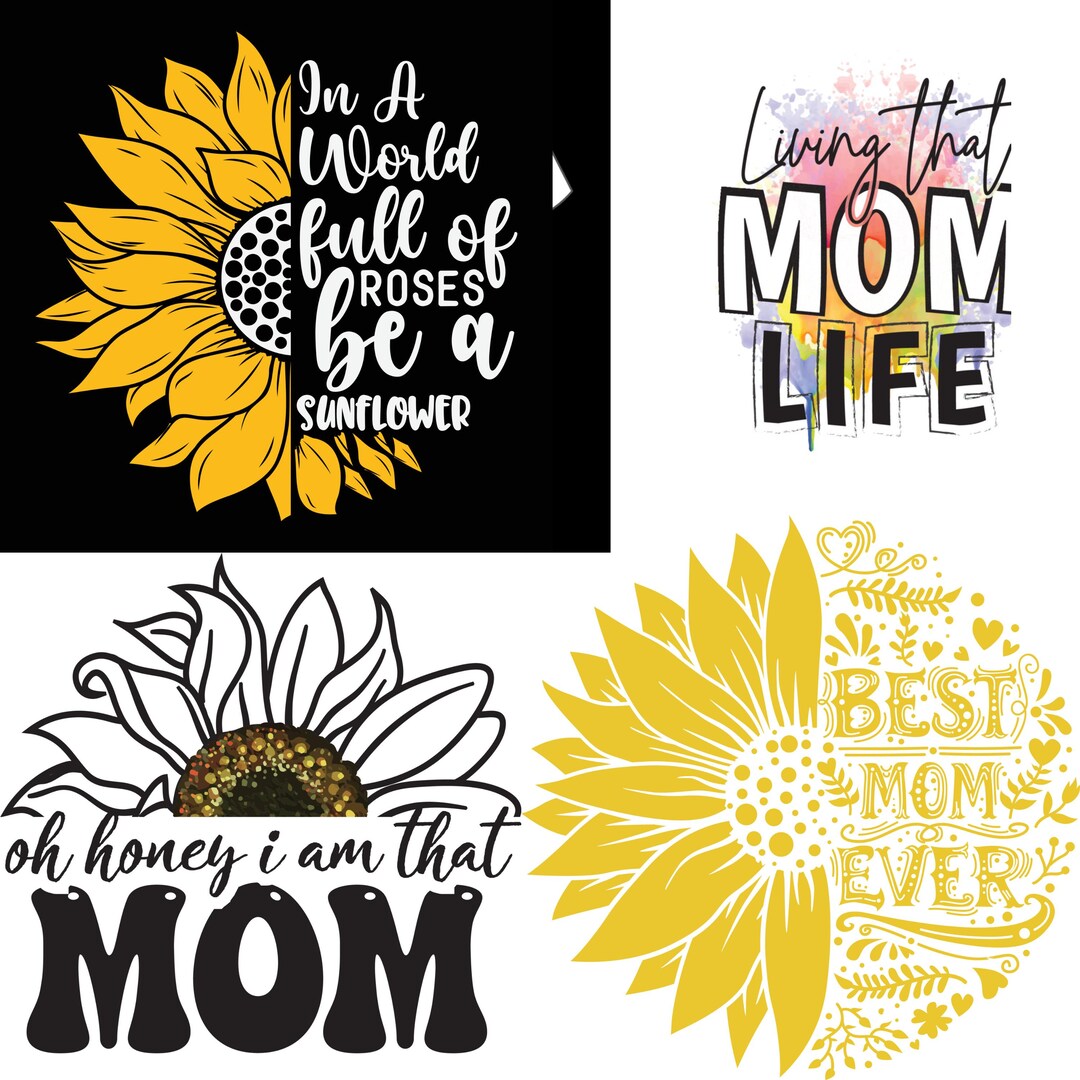 Sunflower Mother Quotes SVG, Mom-life T-shirt Design (pro Vector) - Etsy