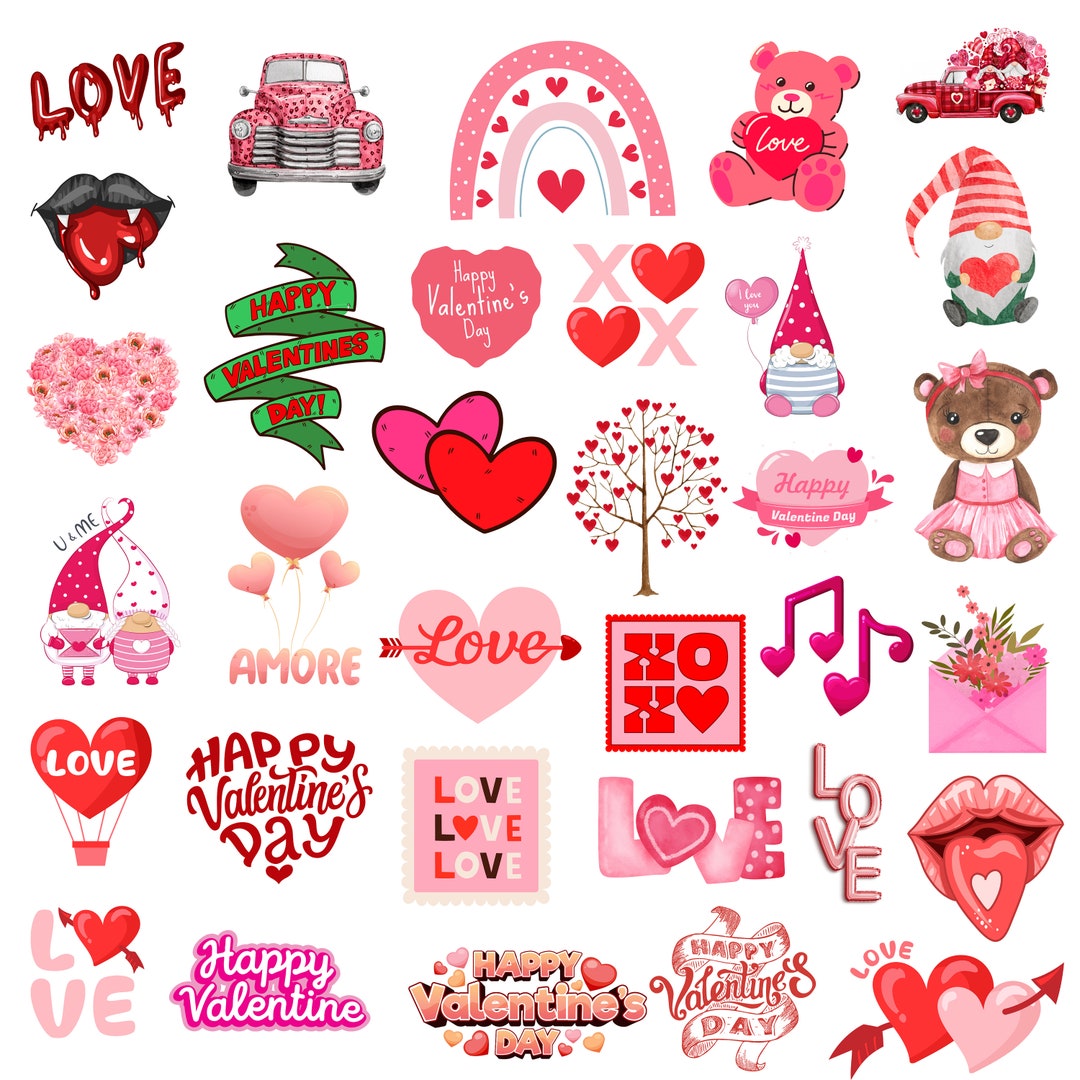 Valentine's Day Over 200 Graphic Clip Art - Instant Download - Cute ...