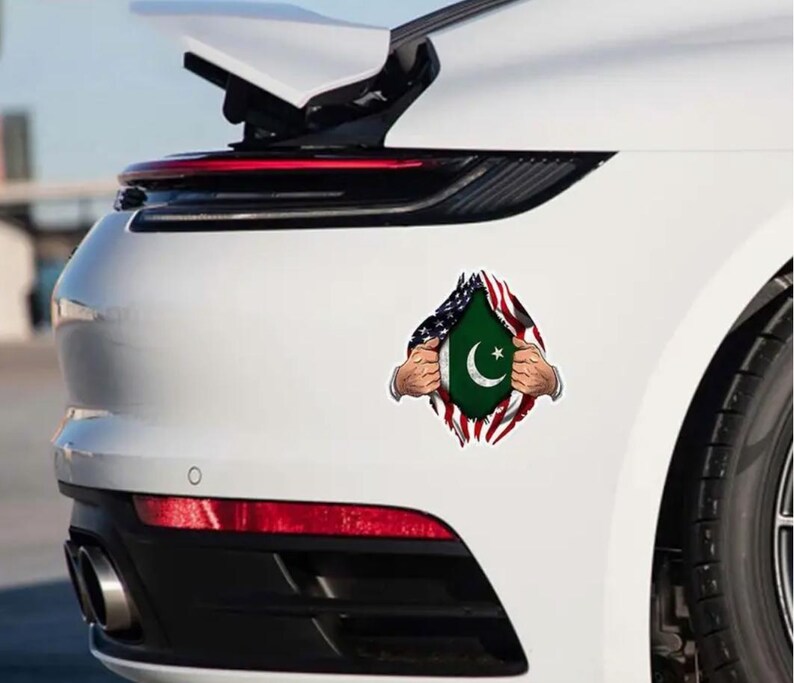 Pakistani Flag Decal, Patriotic USA American Chest Design, Vinyl, for ...