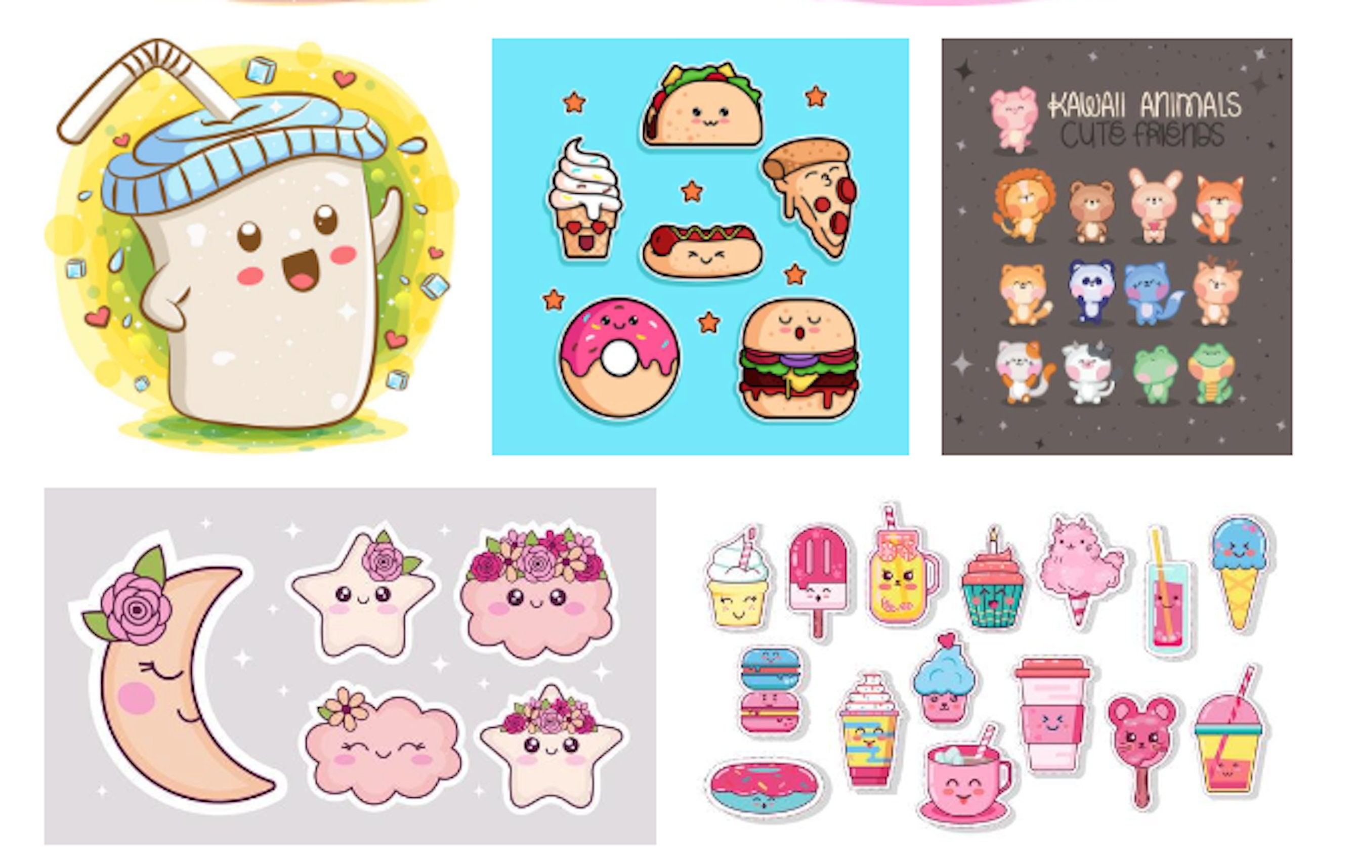 100+ Adorable Kawaii Stickers Prompts for Cute and Colorful Digital Art ...