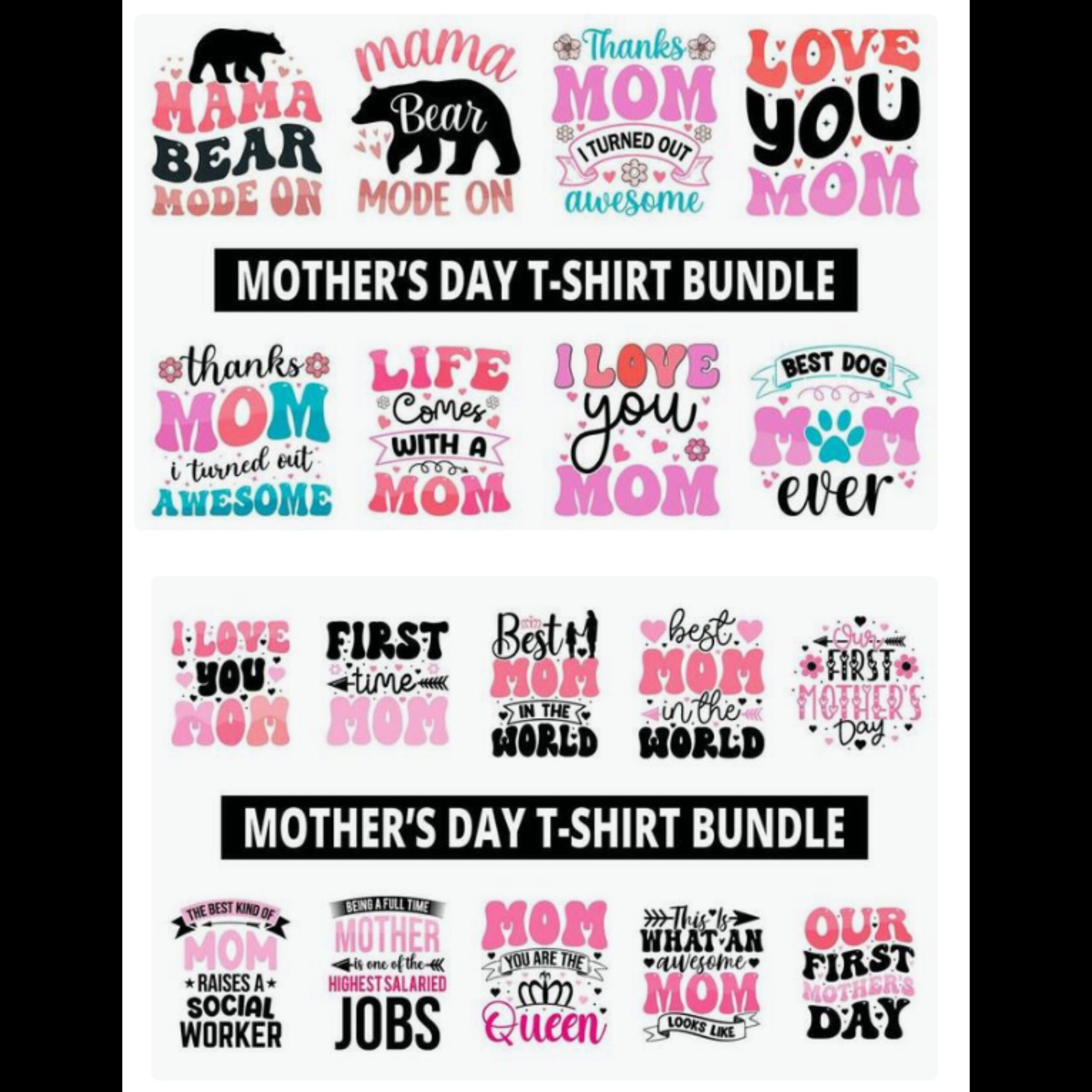 150 SVG Designs Bundle, Printables, Vector Clipart Pack for Cricut ...