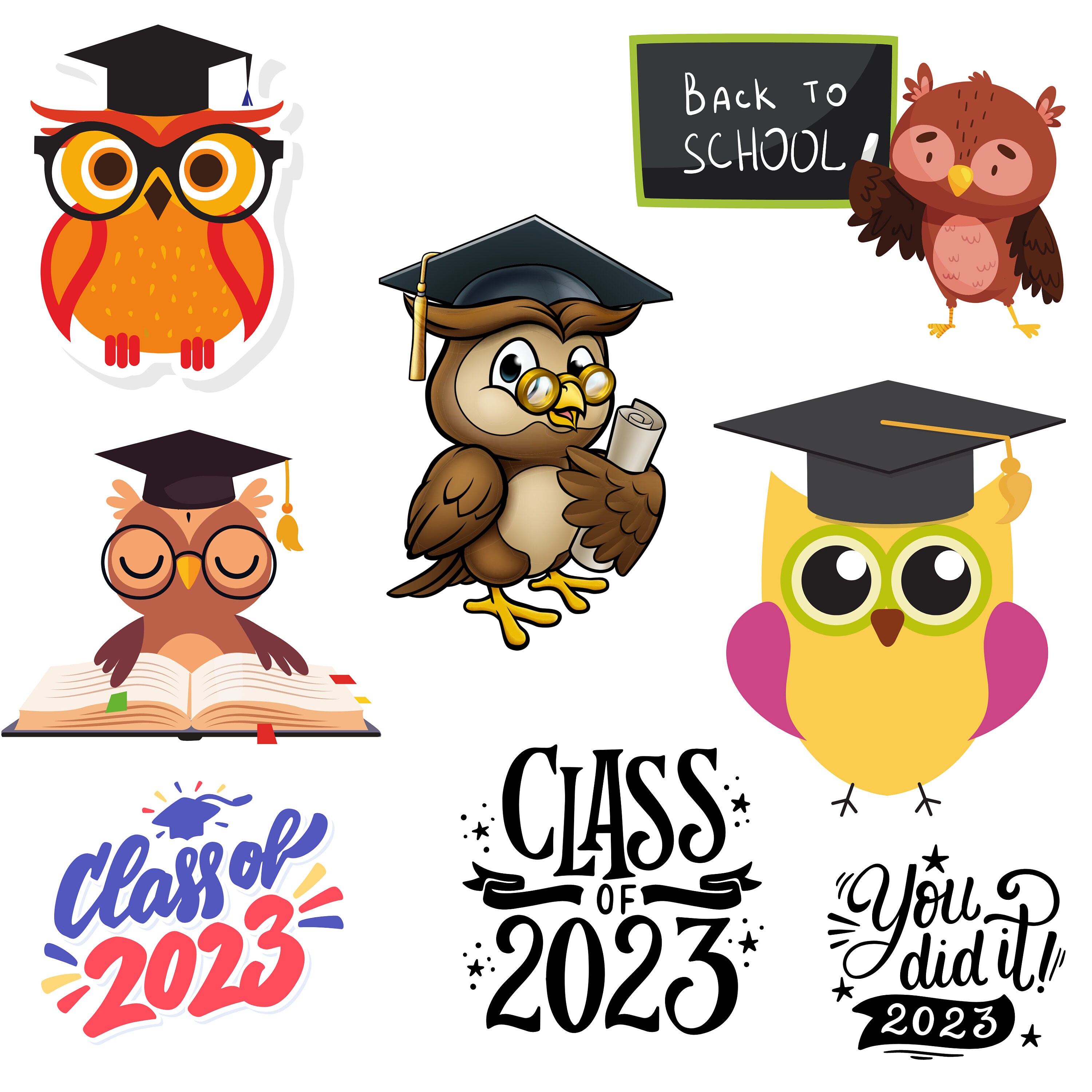 Unique Funny Graduation Sticker Bundle Sheet, Grad Cards, Scrapbooking ...