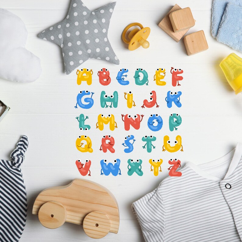 Jelly Alphabet Clipart | Fun Kids Learning, Vector Illustration ...