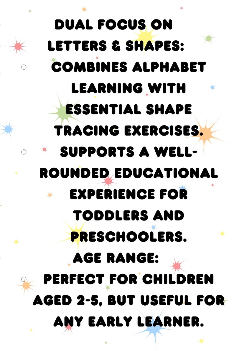 Alphabet Letters, Shapes Tracing Book for Kids | Learn Abcs & Shapes ...