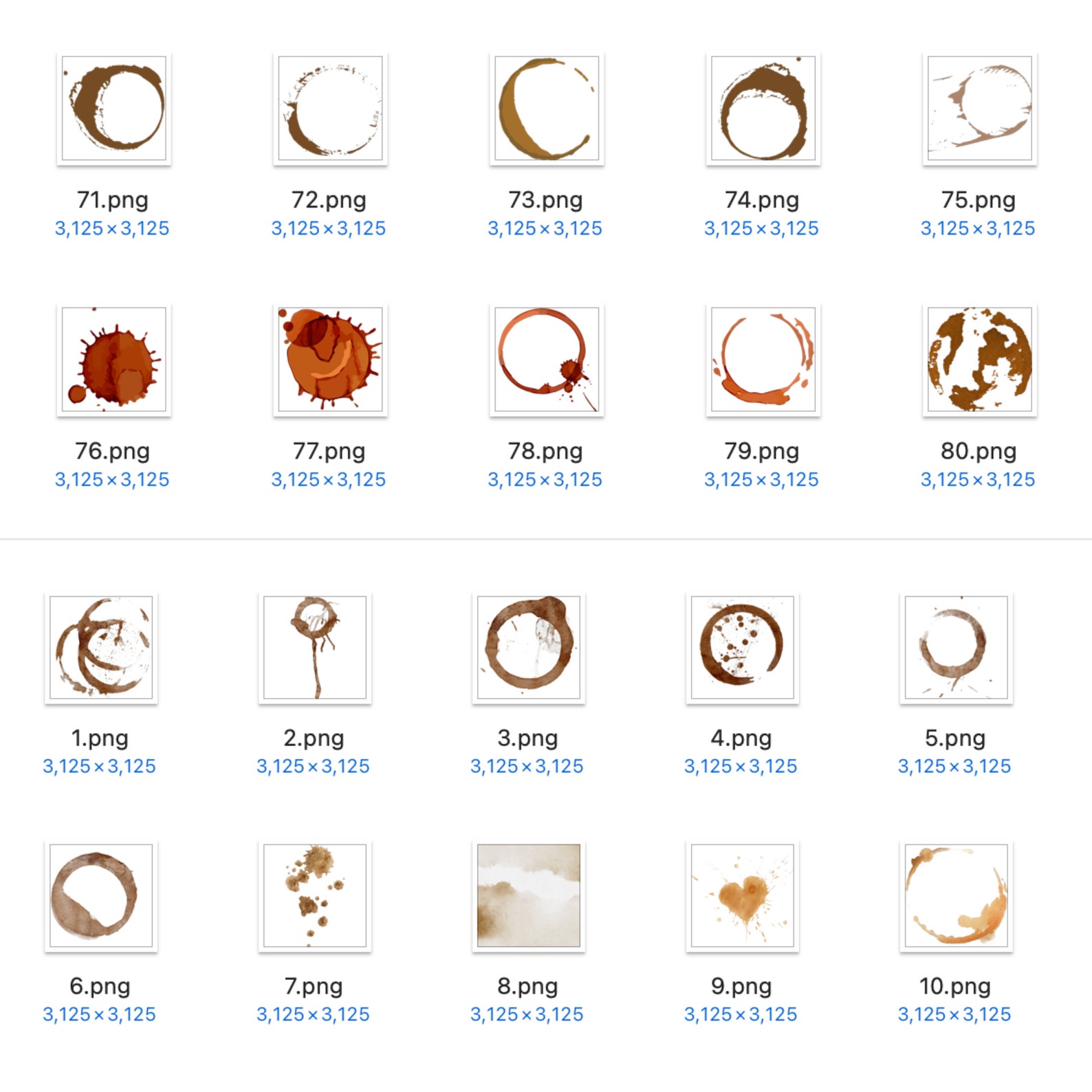 Coffee Stains Clip Art Image Files Espresso and Coffee Rings and Stains ...