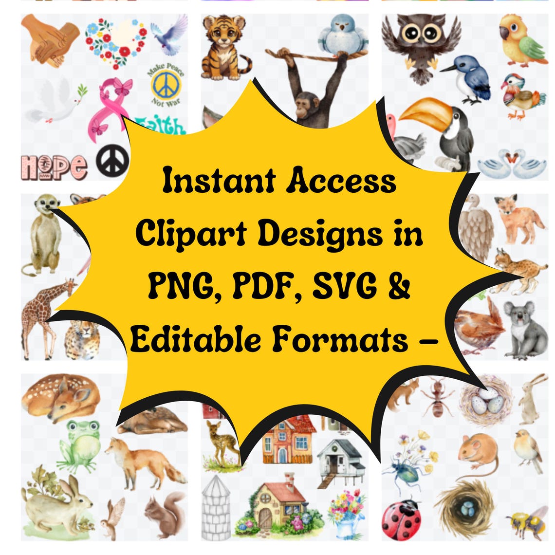 MEGA CLIPART BUNDLE: 50,000+ High-quality Pngs | Unlimited Lifetime ...