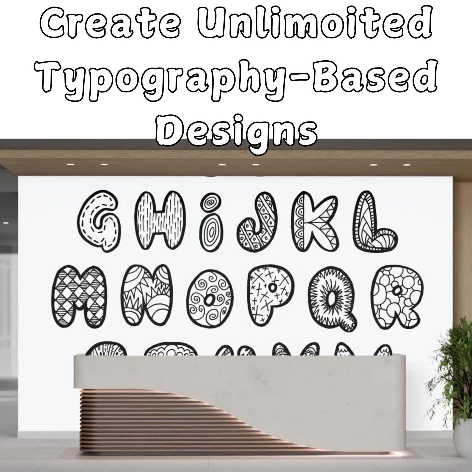 Doodle English Alphabets Vector Illustrations - Perfect for DIY Crafts ...