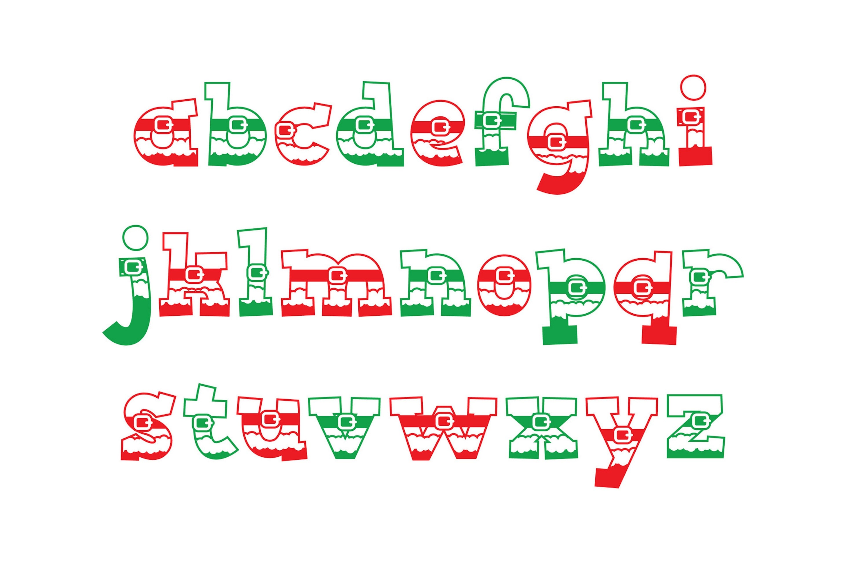 Christmas Alphabet Letters 10 Templates Typography to Infuse - Etsy