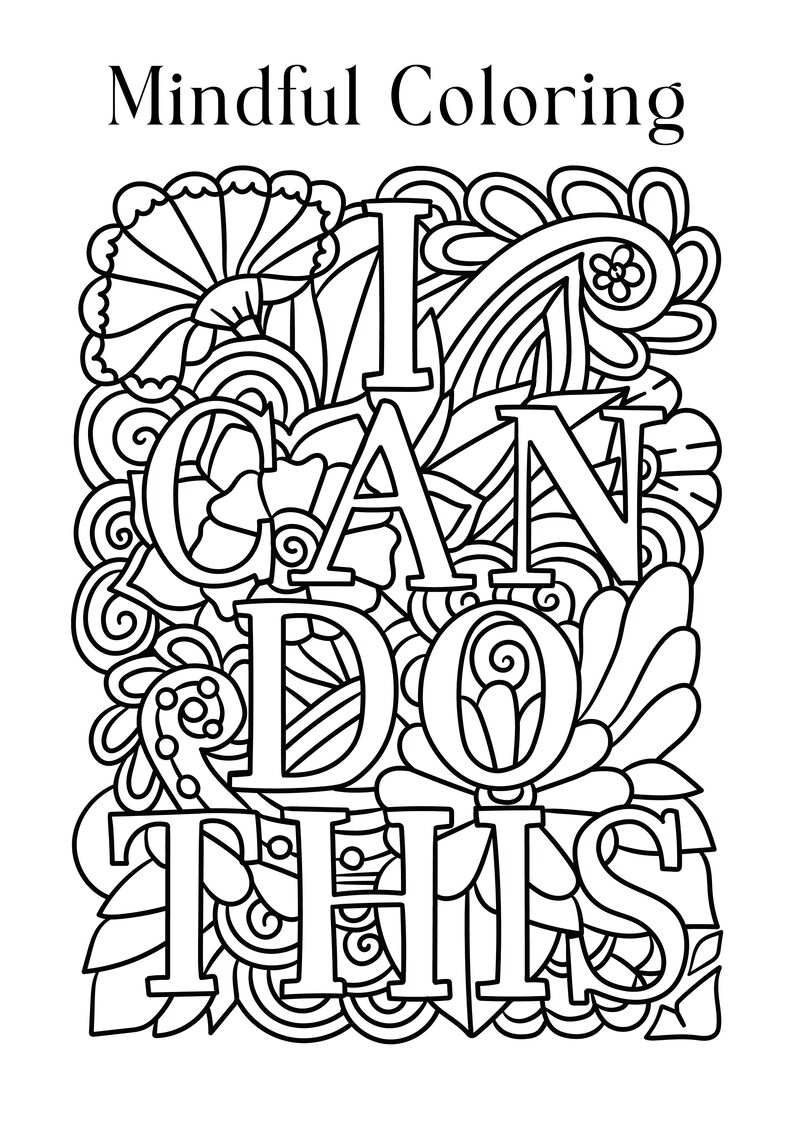 Motivational Quotes 20 Coloring Pages | High Resolution | for Adults ...