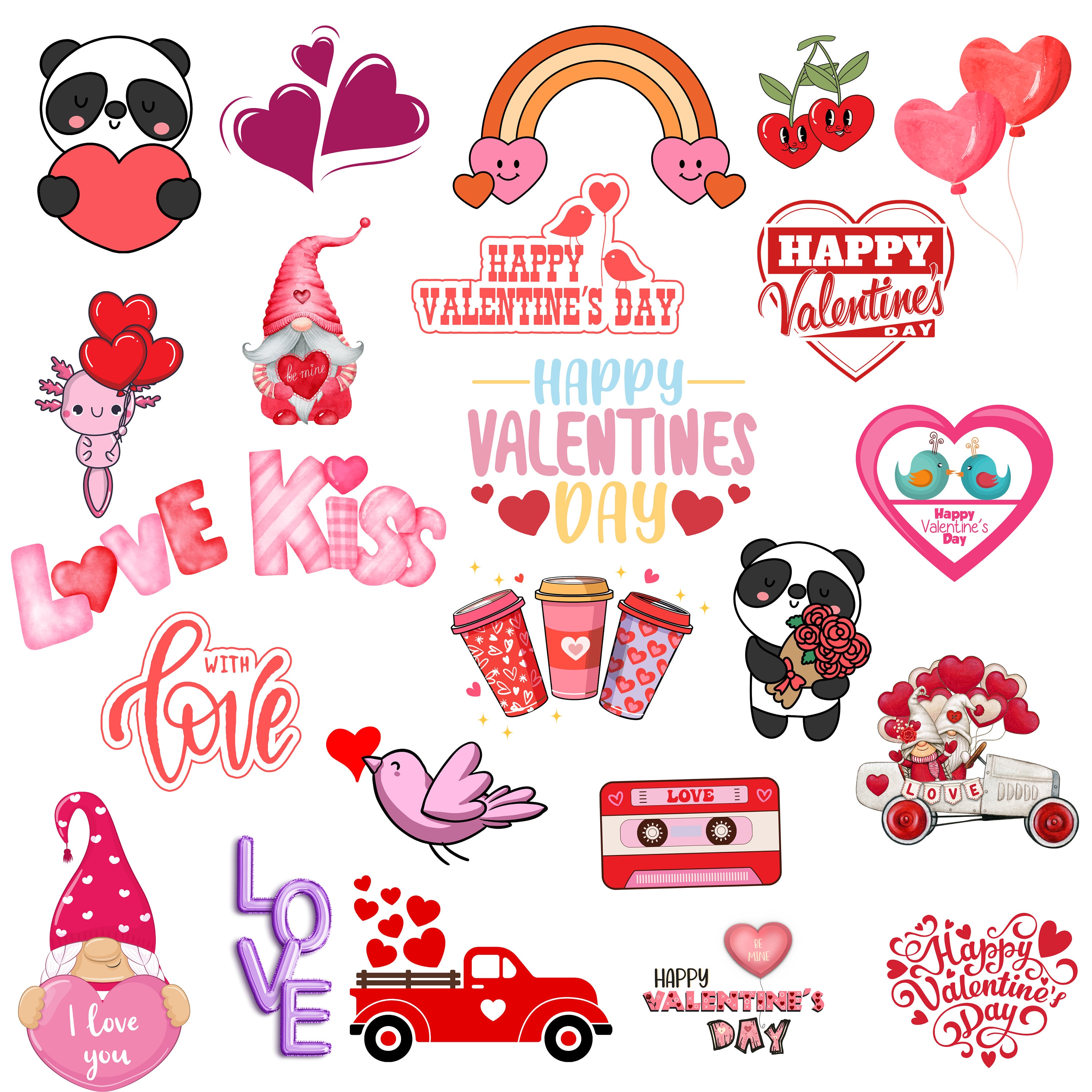 Valentine's Day Clip Art – 200+ Hearts, Gifts, Stickers (digital Images ...