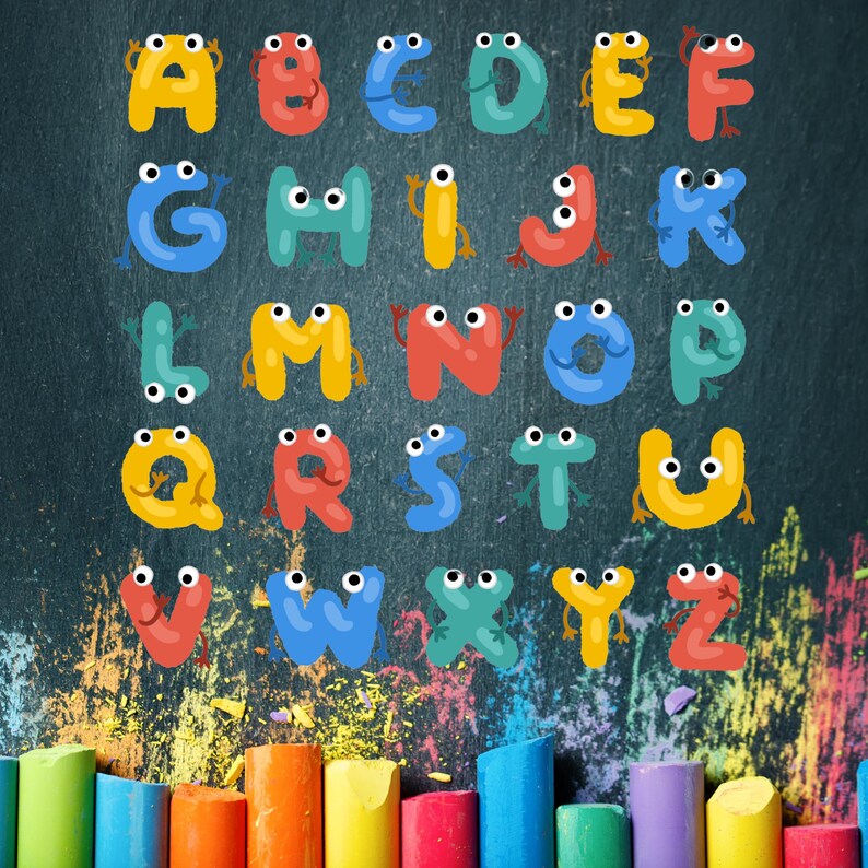 Jelly English Alphabet Clip Art With Cute Hands & Eyes | Fun Kids ...
