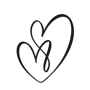 Bundle of Heart Svgs: Hand-drawn, Open, Doodle, Sketch, Love, Valentine ...