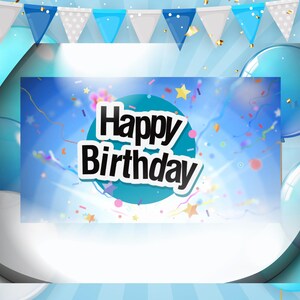 Blue Theme Vibrant Happy Birthday Celebration Video Animation | Fun ...
