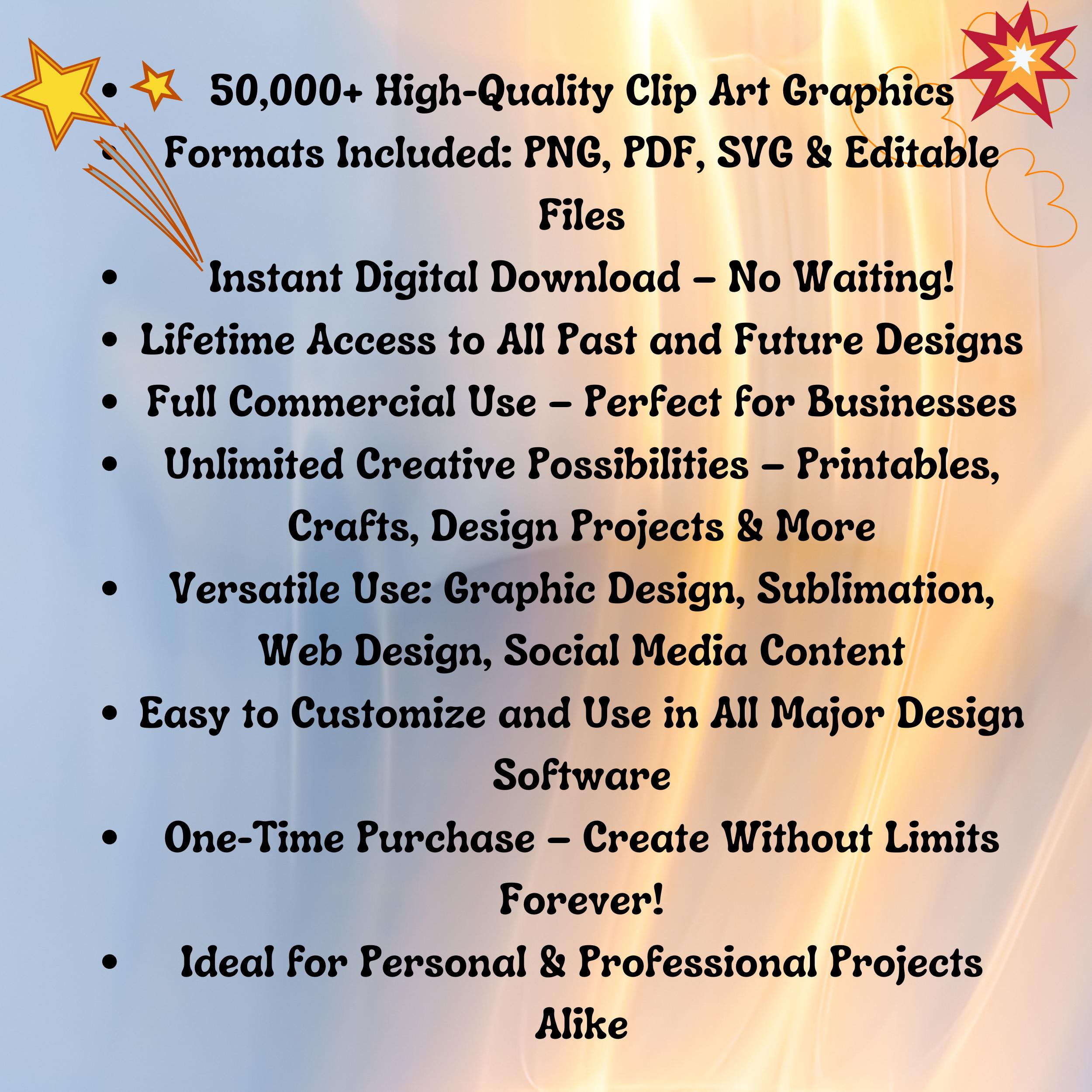 MEGA CLIPART BUNDLE: 50,000+ High-quality Pngs | Unlimited Lifetime ...