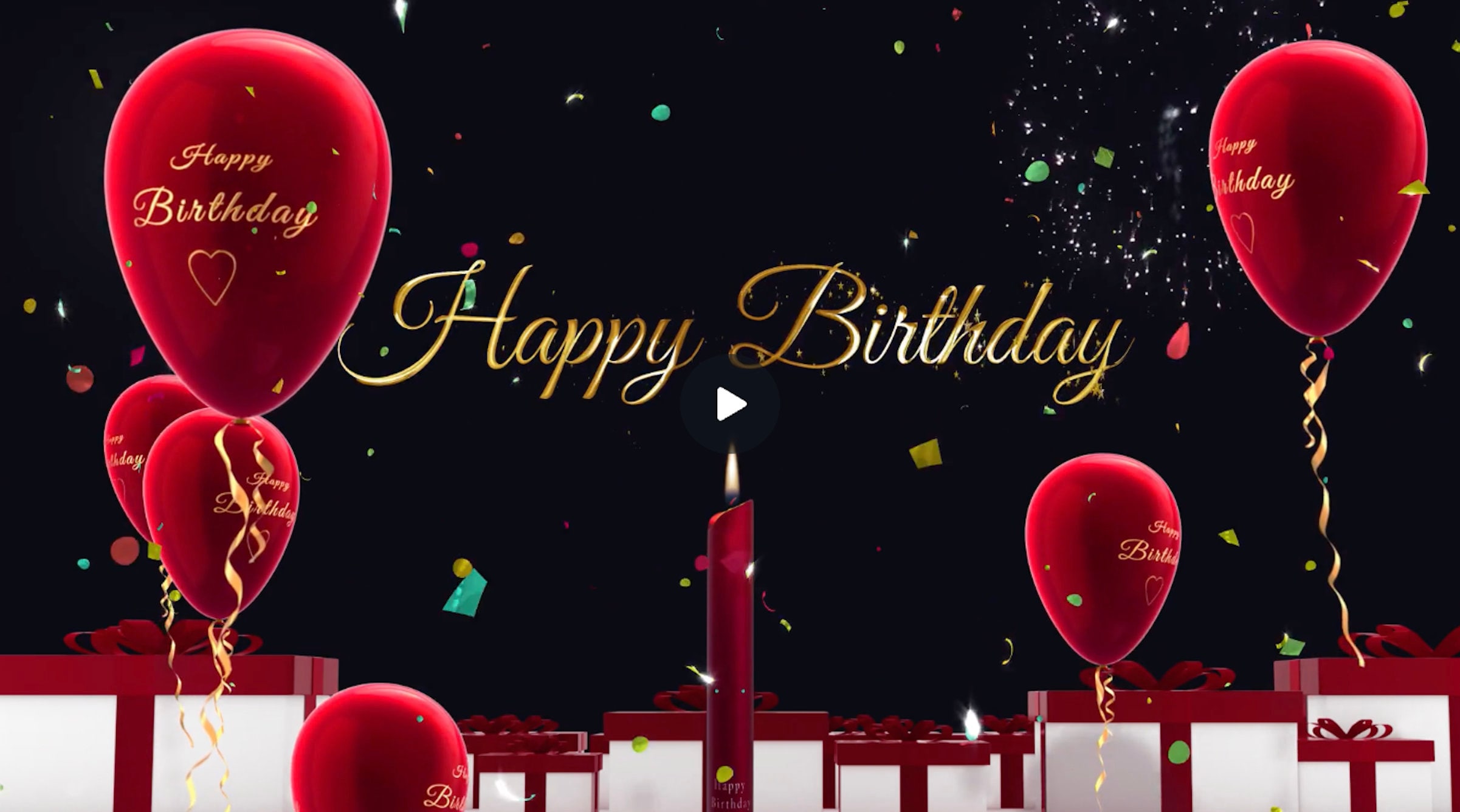 2 Happy Birthday Song Videos, Animated Greeting Cards Customizable ...