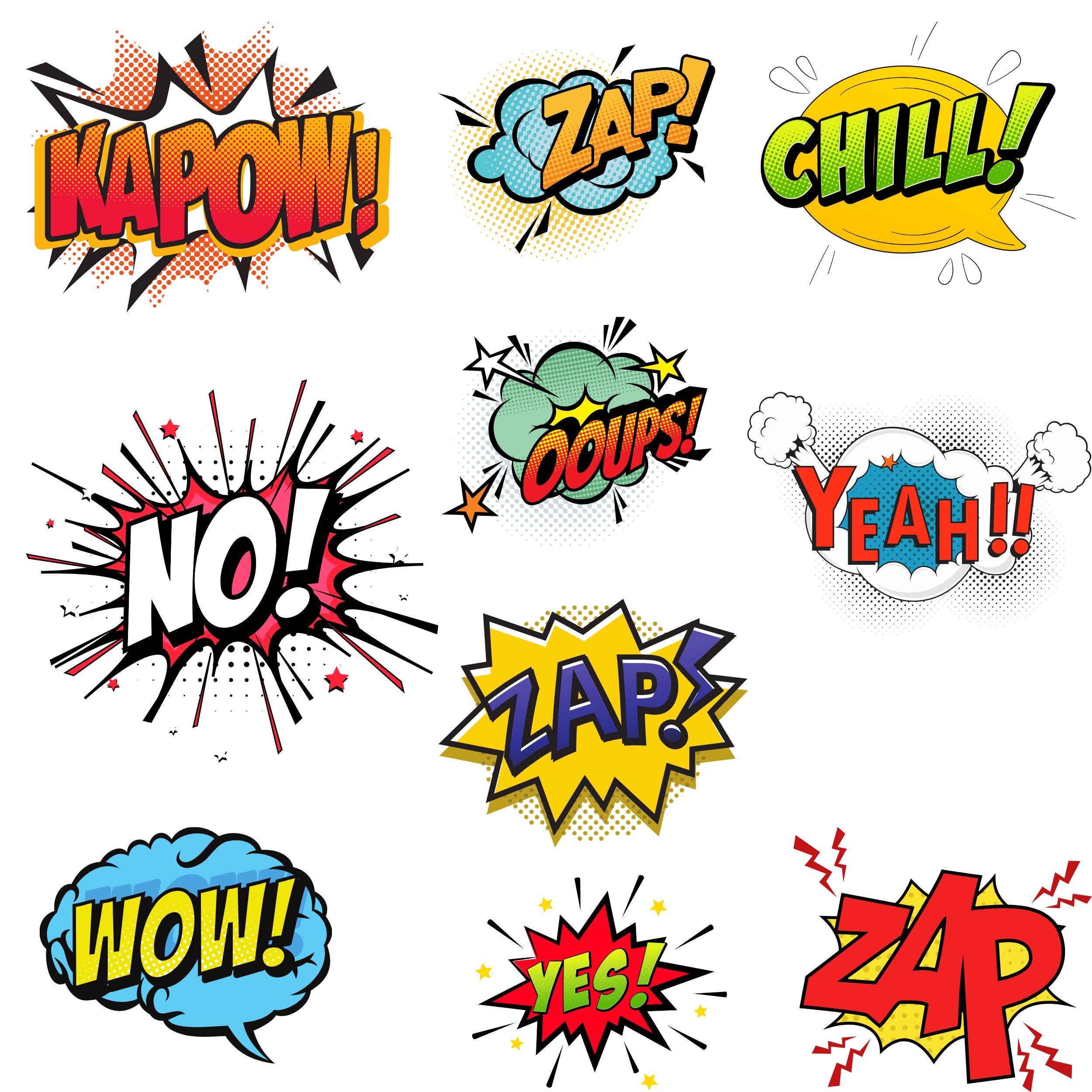 Comic Speech Bubble | Cartoon Comic Book Text Clouds | Pop Art | Super ...