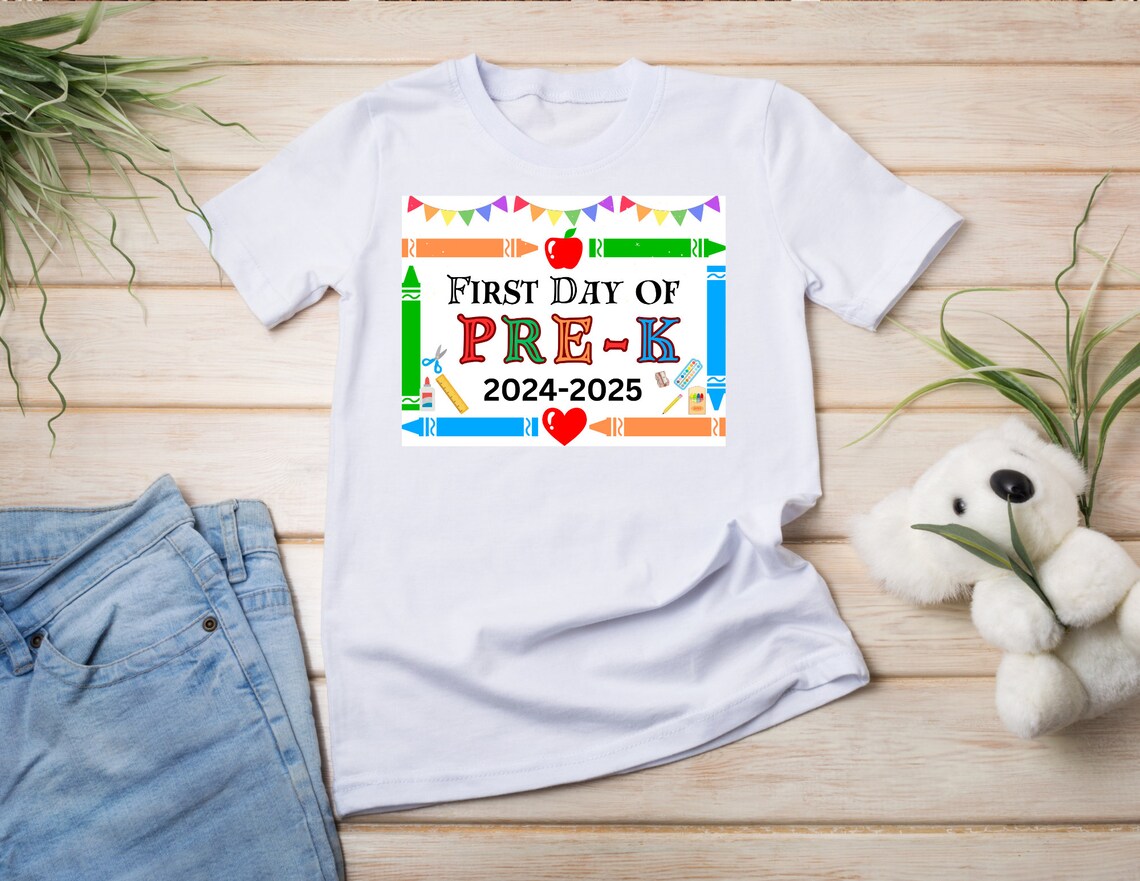 First Day of PRE-K Sign, Printable Photo Prop INSTANT ACCESS, First Day ...