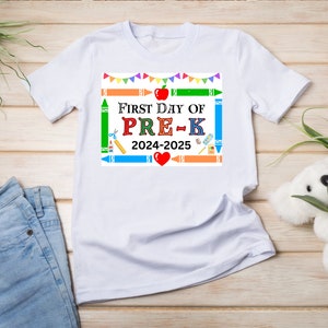 First Day of PRE-K Sign, Printable Photo Prop INSTANT ACCESS, First Day ...