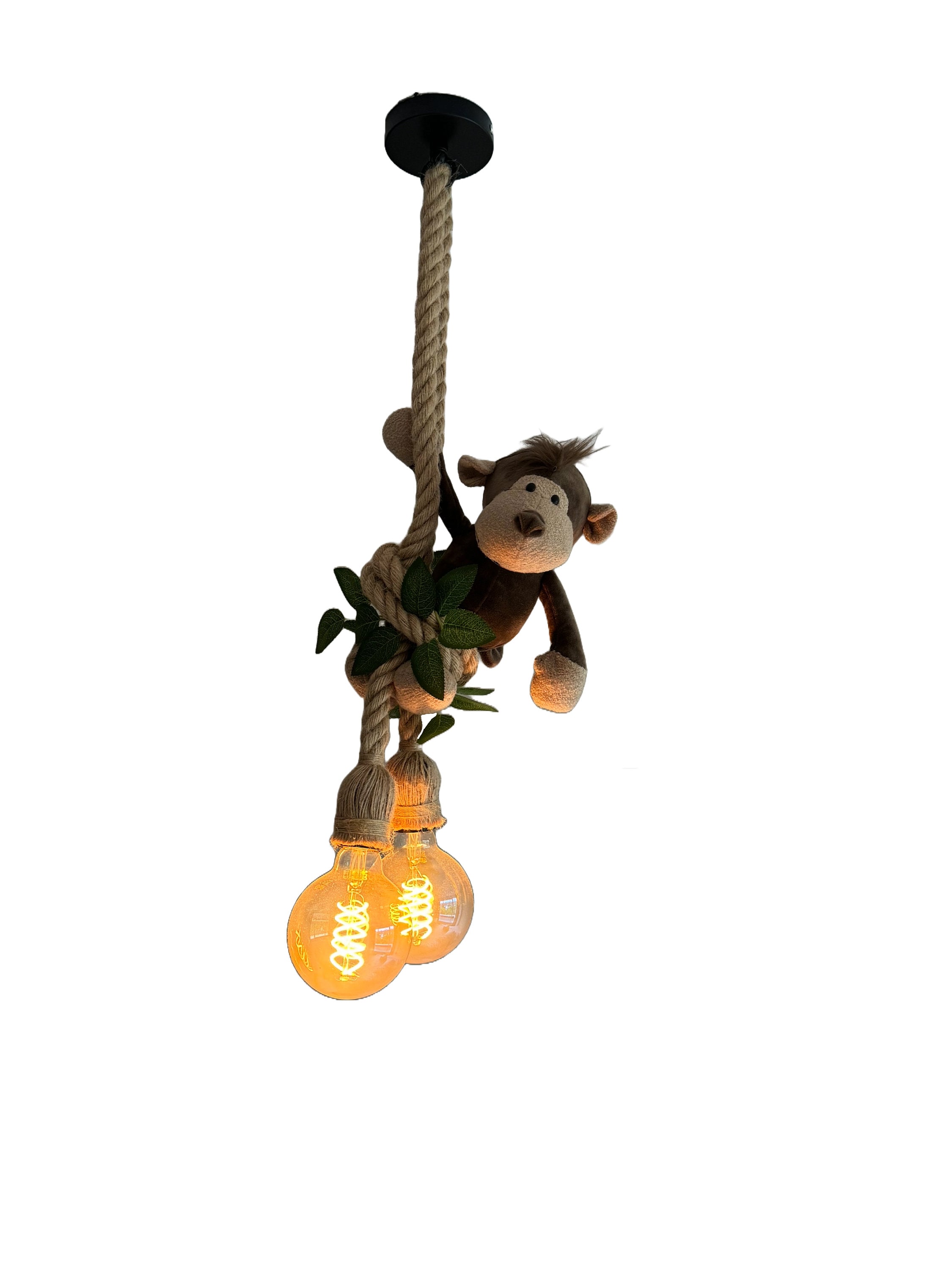 Monkey Children's Lamp, Ceiling Lamp, Hanging Lamp, Double Fitting ...