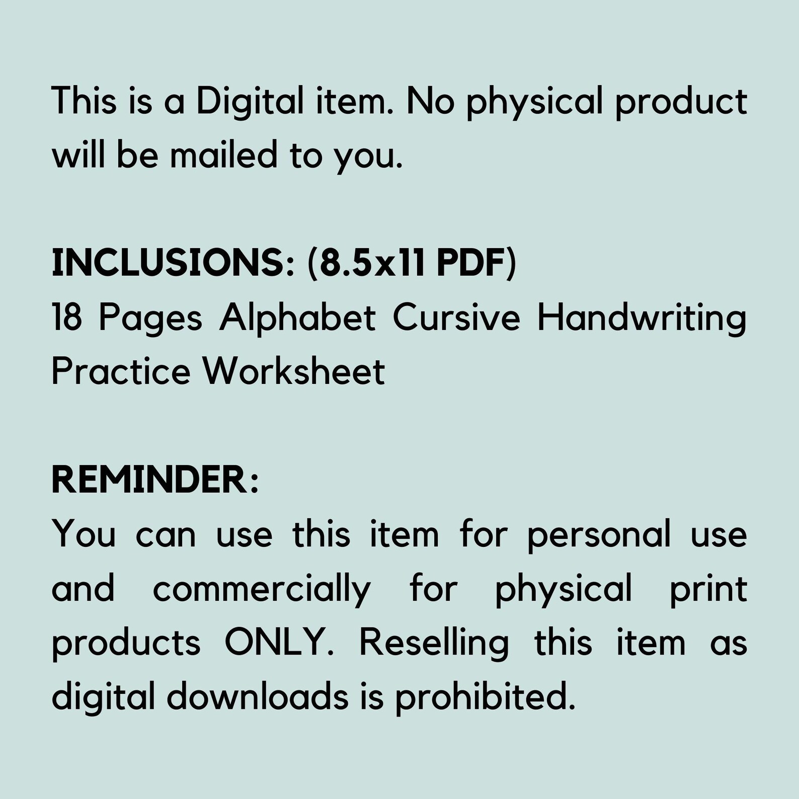 Alphabet Cursive Handwriting Practice Worksheet, Alphabet in Cursive ...