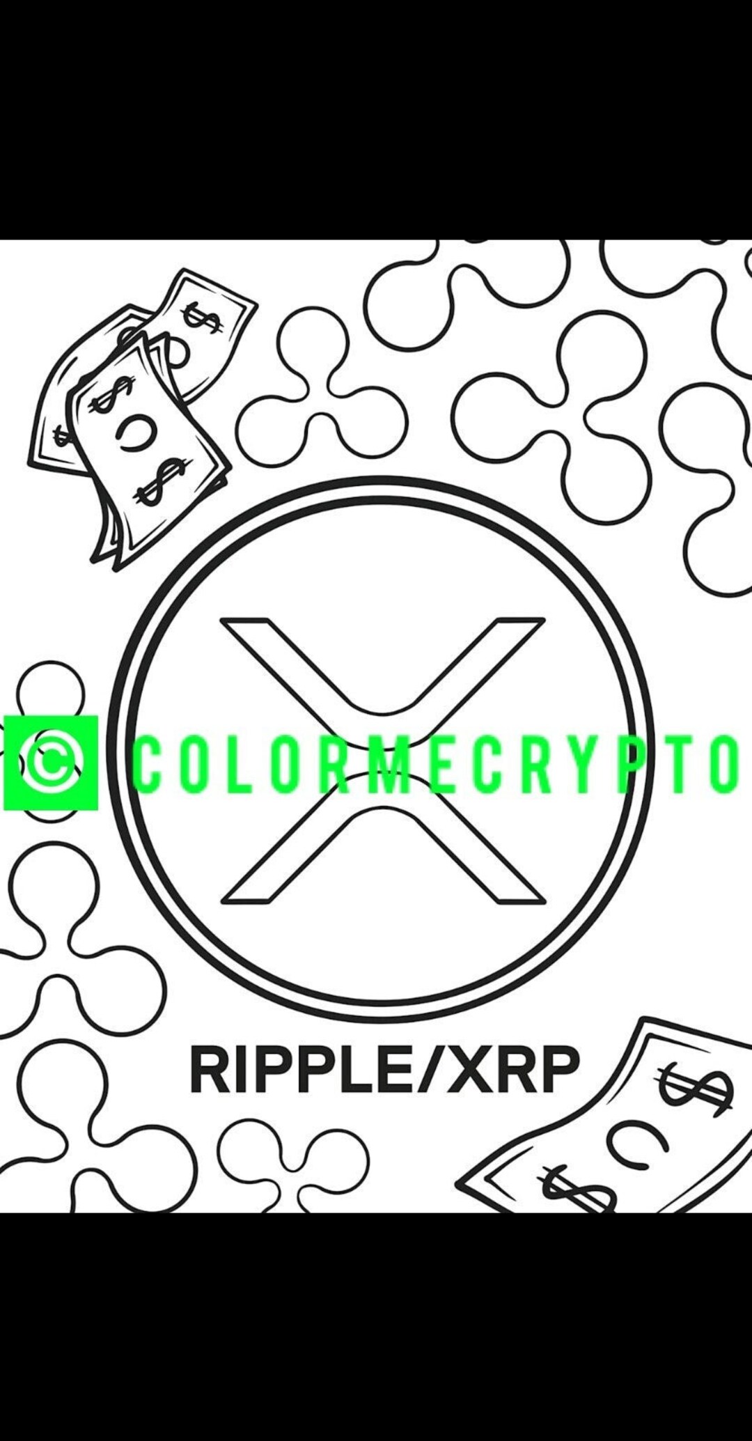 XRP Ripple Colormecrypto Coloring Book Page + FREE COVERSHEET Download ...